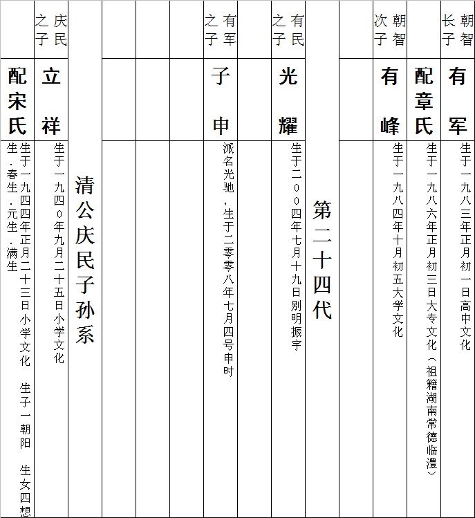 家谱的格式新式家家手写表格第8页大山谷图库